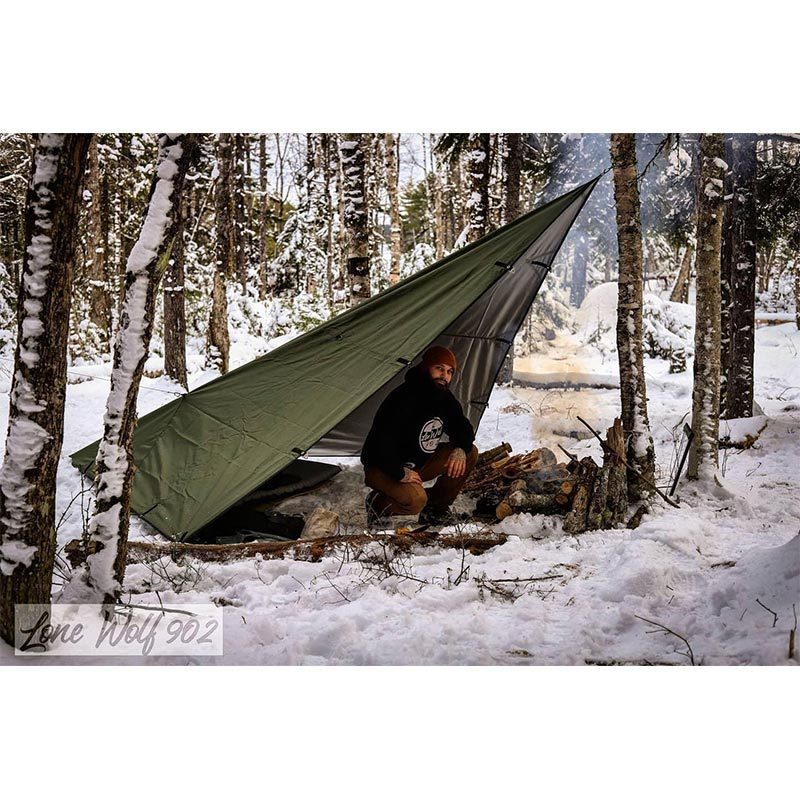 Rhombus Tarp 300D Oxford Wolf Den Tarp for Solo Bushcraft and camping ...