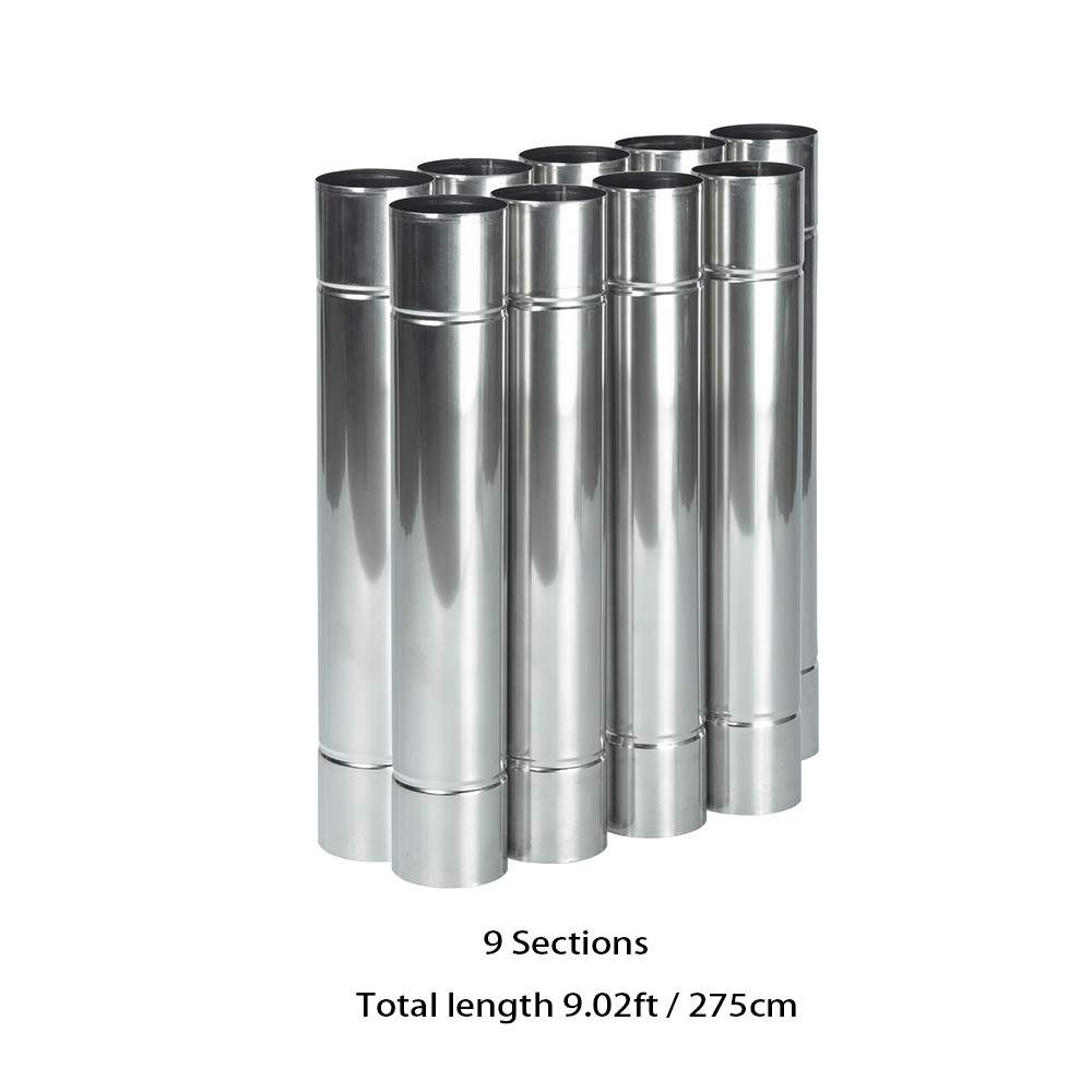Stove Pipe Stainless Steel Flue Chimney Extension | Diameter 2.36in ...