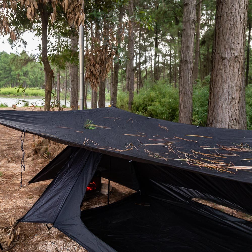 STOVEHUT Black Shelter Hot Tent | Camping Baker Style Shelter Tent With ...
