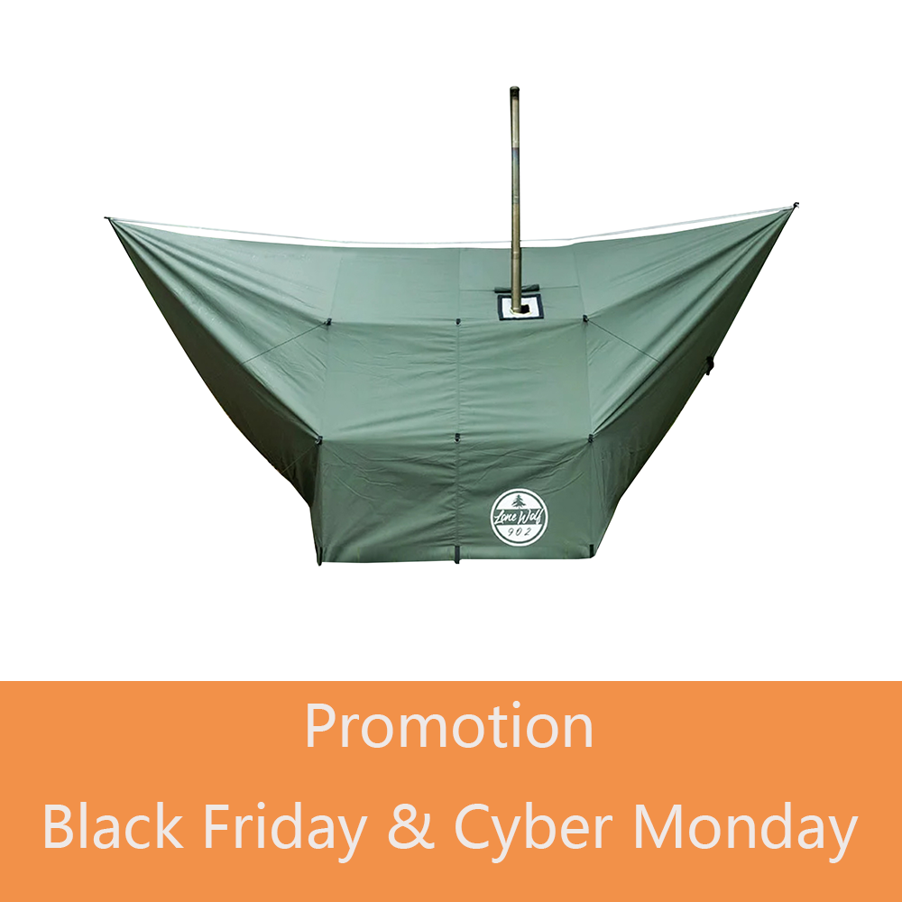 Rhombus Hammock Hot Tent | Canvas Hammock Tarp with Stove Jack | for ...