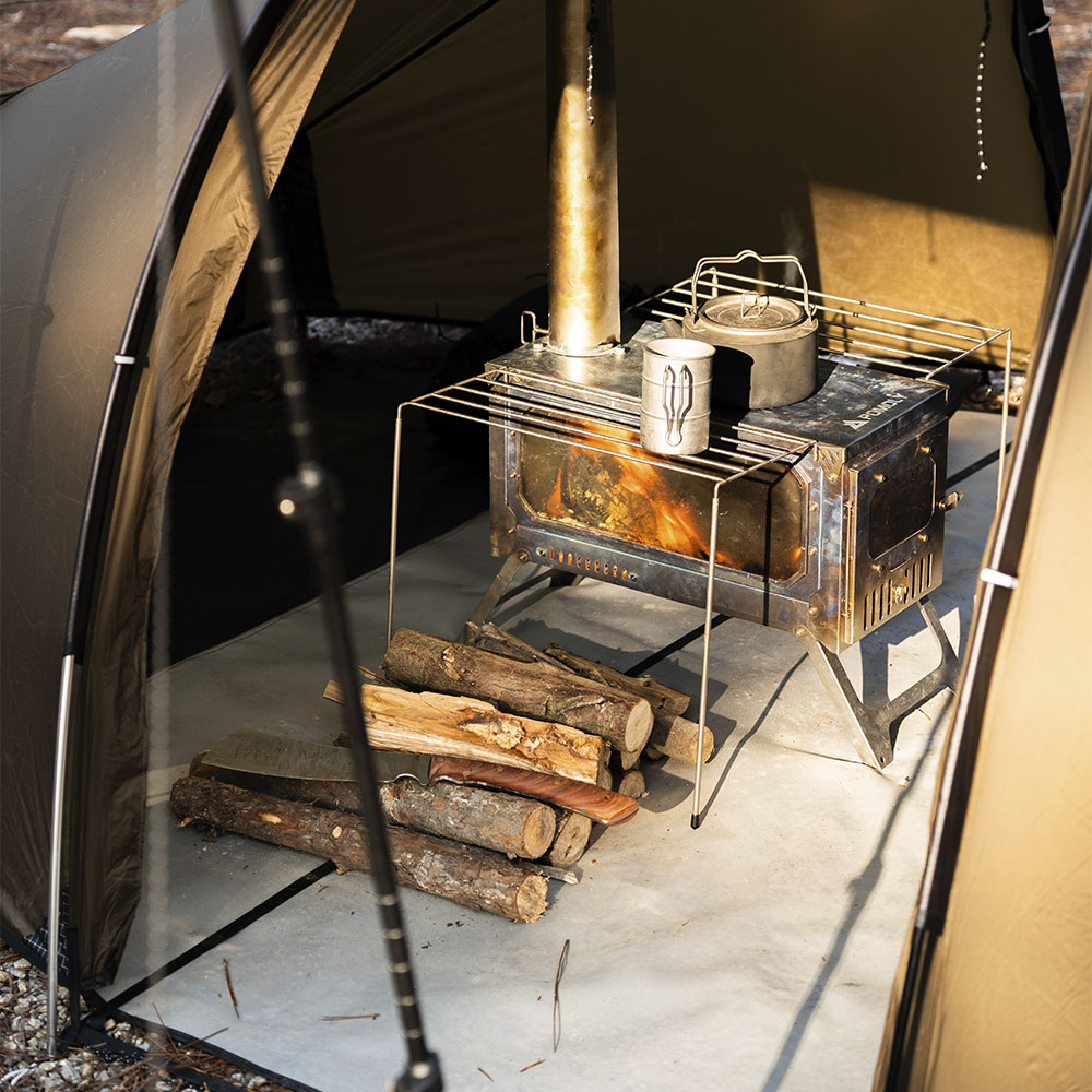 Camping Tunnel Tent With Stove | POMOLY Locomotive 3 Hot Camping Tunnel Tent With Stove | POMOLY Locomotive 3 Hot