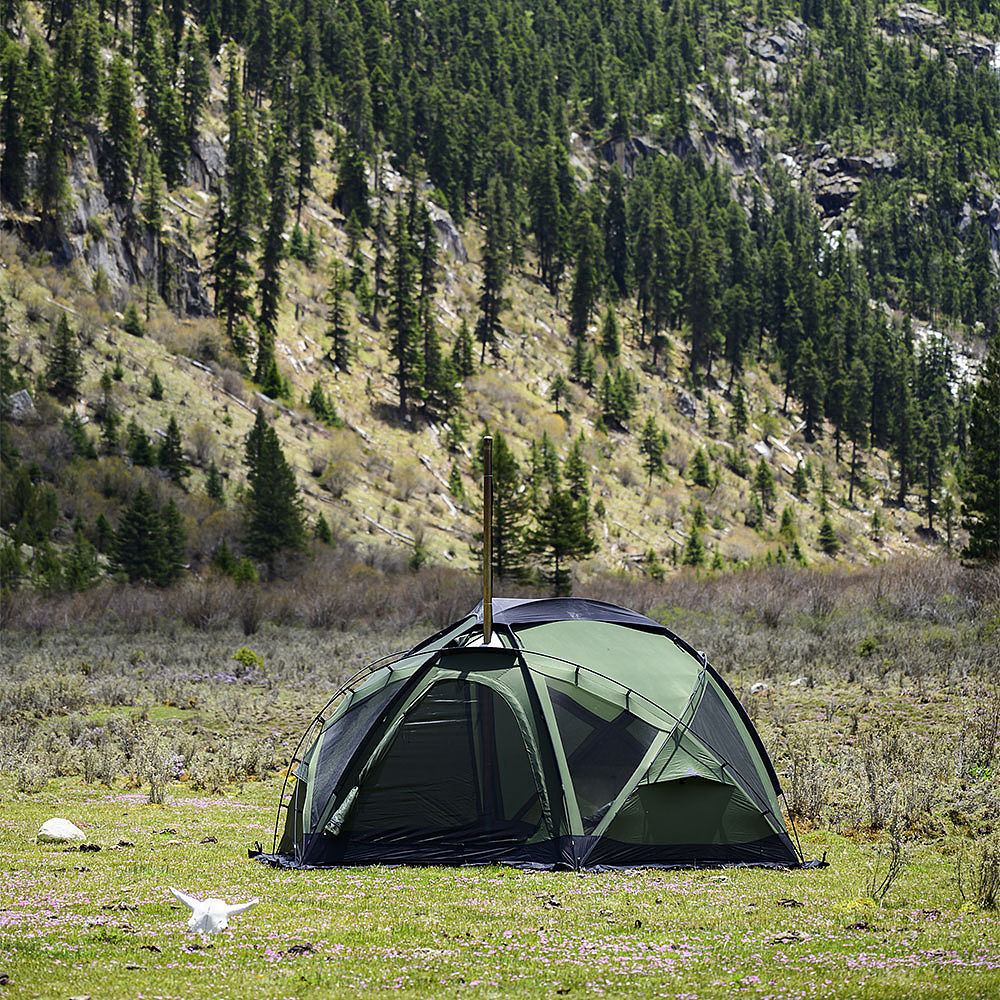 POMOLY Dome X6 Pro (Green) Round Tent for Camping Large Dome Tent ...