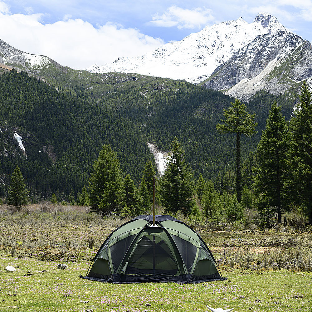 POMOLY Dome X6 Pro (Green) Round Tent for Camping Large Dome Tent ...