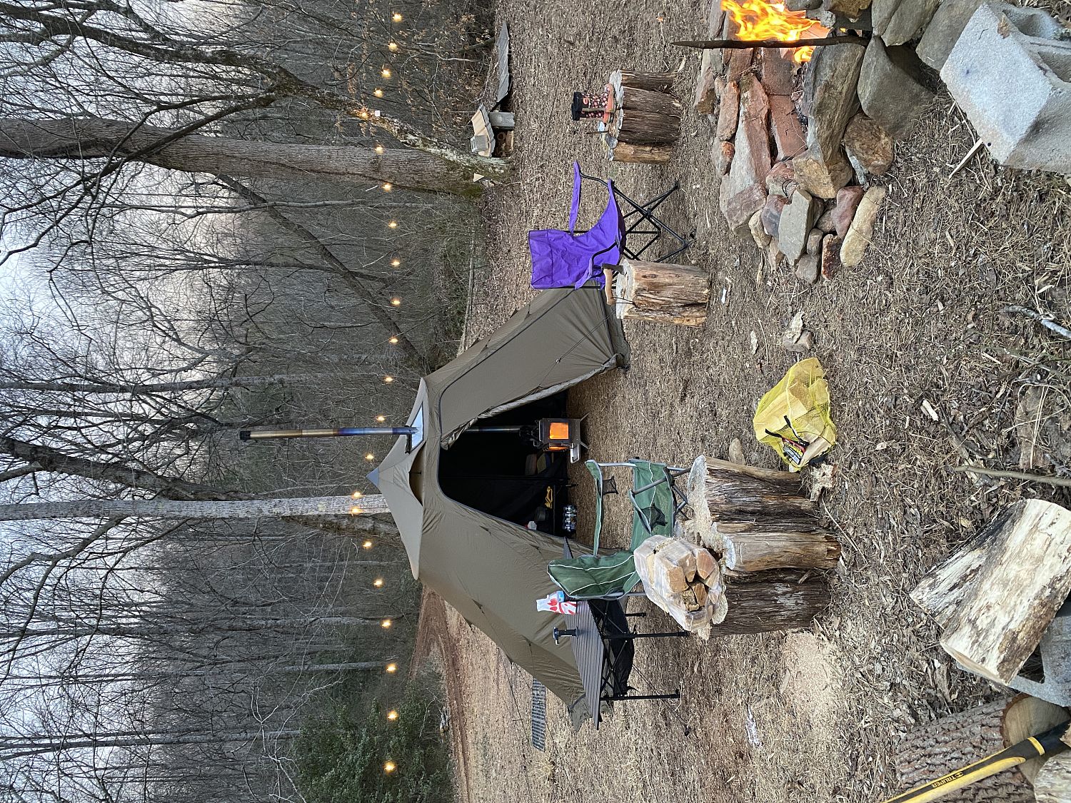 Circle Tent for Camping | POMOLY Circle 6 Hot Tent Bell Tent with Stove ...