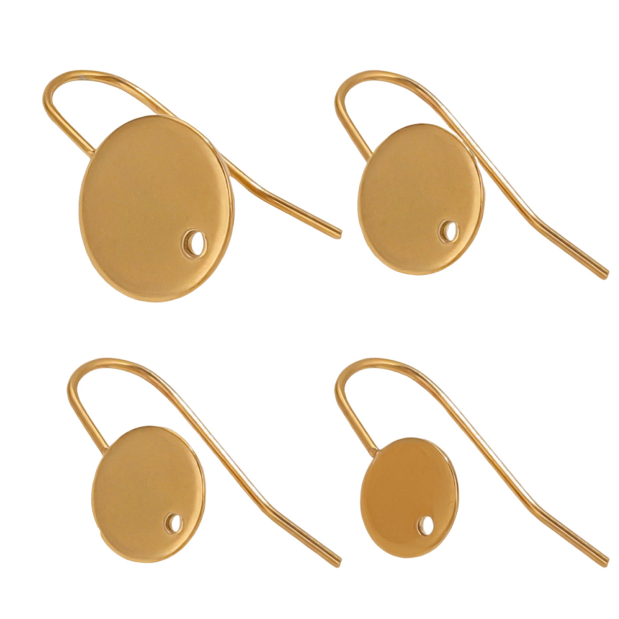 Cross-Border DIY Stainless Steel Round Welding Pin Earrings Small Ear ...