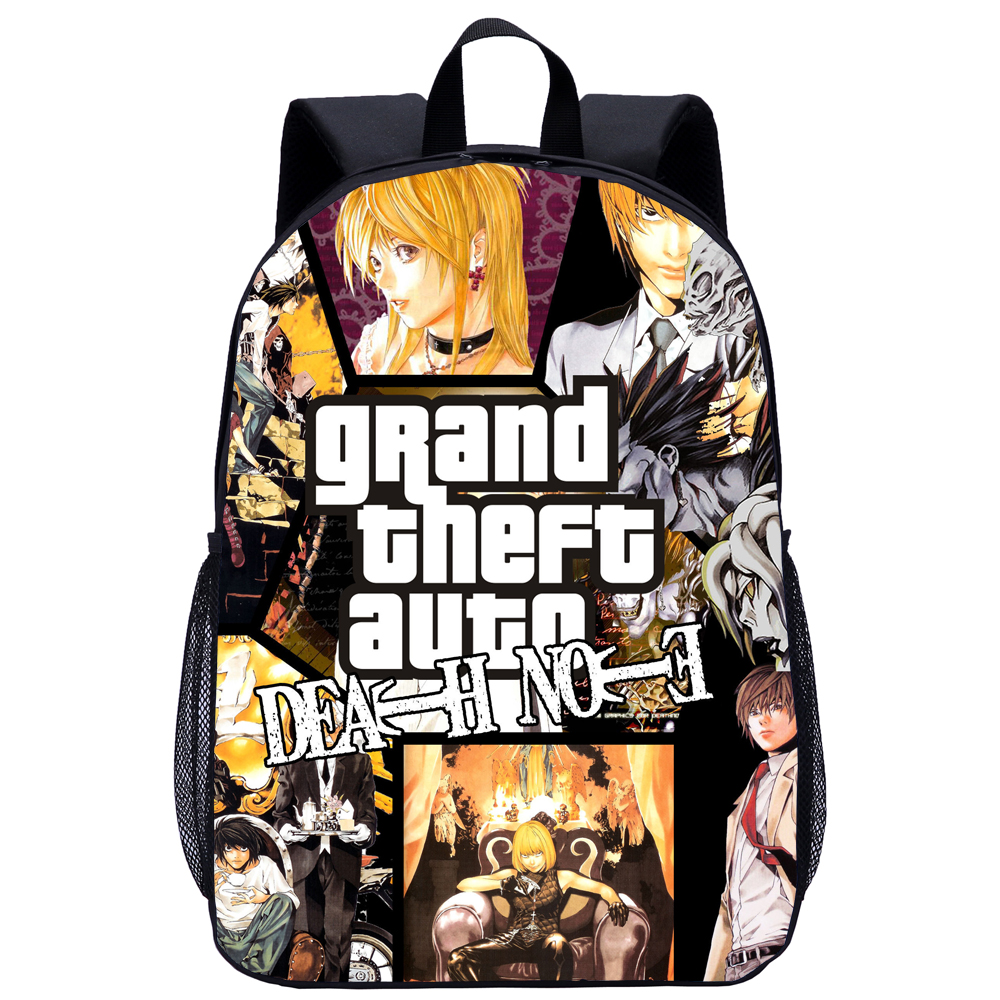 Cartoon Death Note Backpack Anime Student Book Bag For Boy