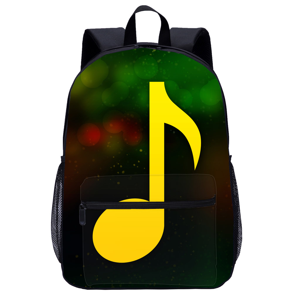 Music Note Backpack Personlized Student School Daypack For Children