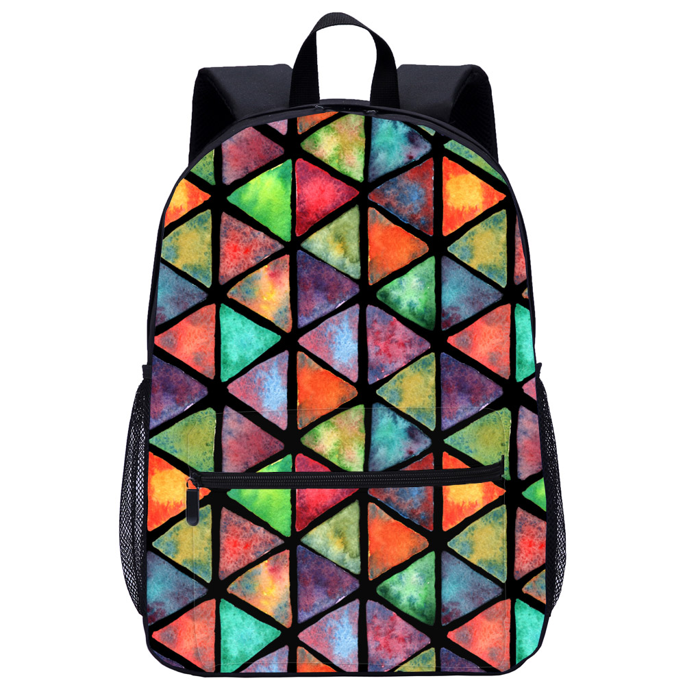 Triangle School Backpack Personailzed Student Book Bag For Kids
