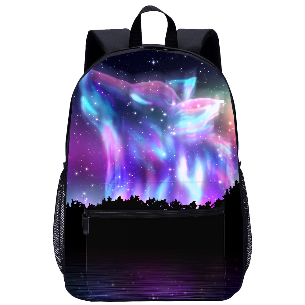 Wholesale Colorful Wolf Backpack Cool Student Book Bag For Kids