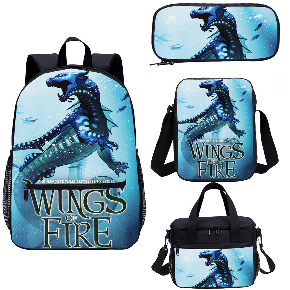 Wings Of Fire Backpack 4 pcs Large School Backpack Set For Teeanger And ...
