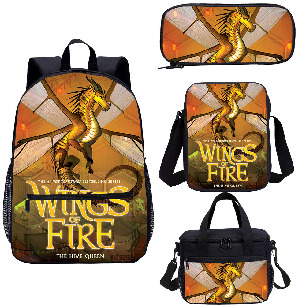 Wings Of Fire Backpack 4 pcs Large School Backpack Set For Teeanger And ...