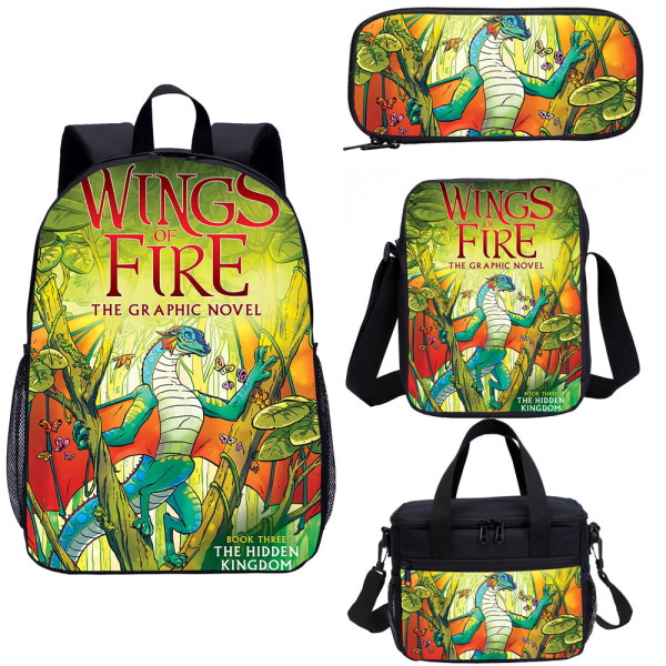 Wings Of Fire Backpack 4 PCS Set Children School Bag 4 In 1 Back To ...