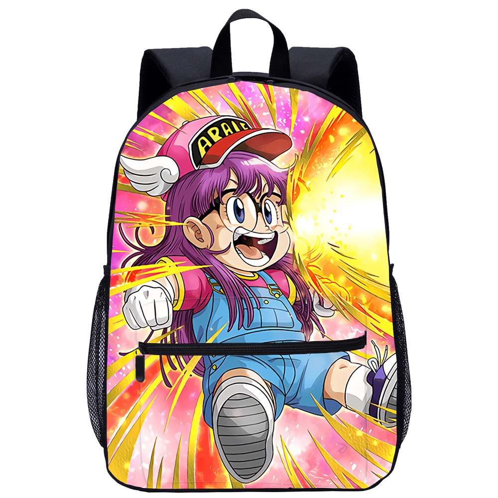Dr. Slump Large School Backpack Janpan Cartoon Style School Book Bag