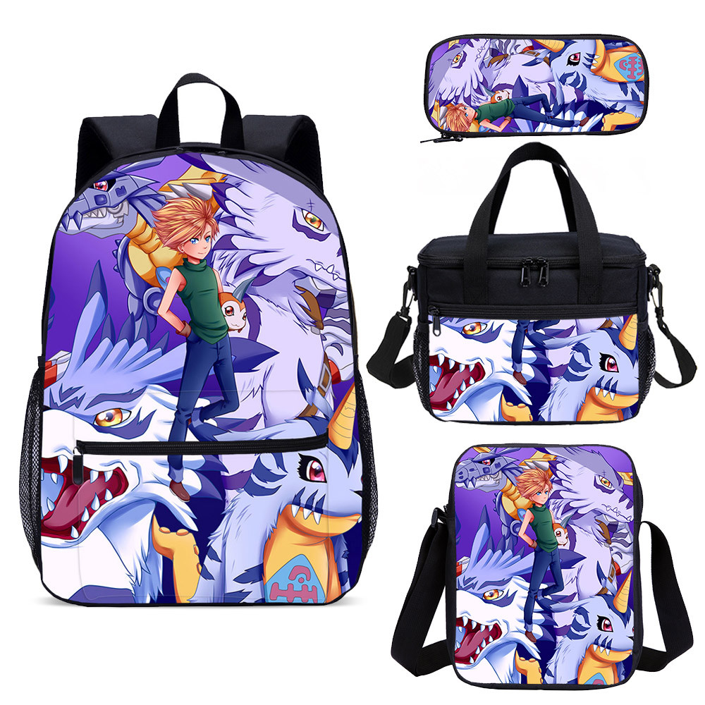 Wholesale 4 PCS School Bag Set Digimon Digital Monster Cartoon Backpack ...