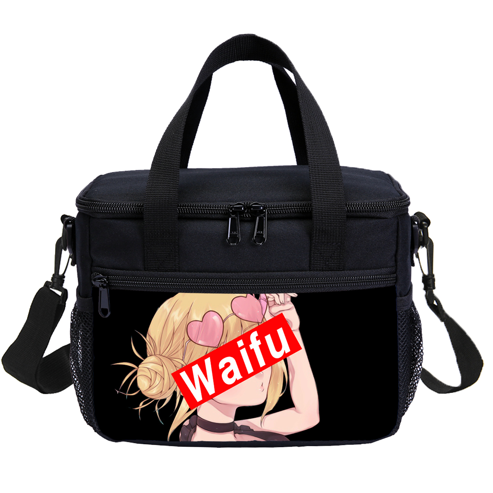 Wholesale Sugoi Senpai Waifu Material Lunch Bag Anime Cartoon Kids Tote ...