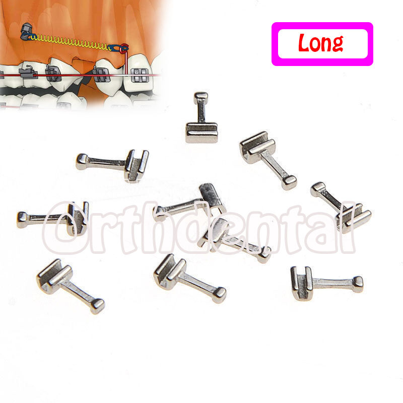 10pcs/pack Dental orthodontic Crimpable Hook Stops/ Long/ Short size ...