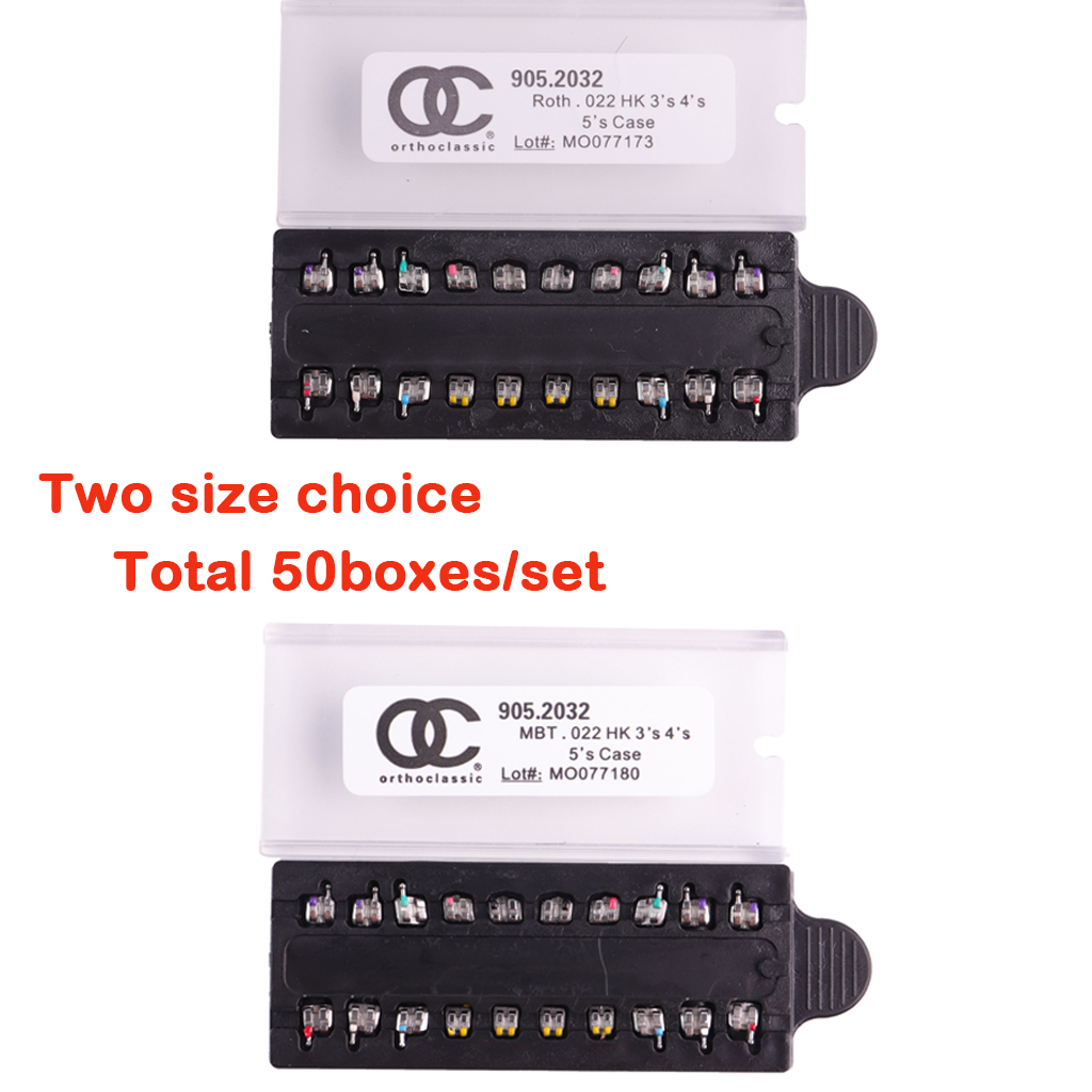 50Pack OC Dental Orthodontic Metal Braces MIM Brachet Mini Roth 022 ...