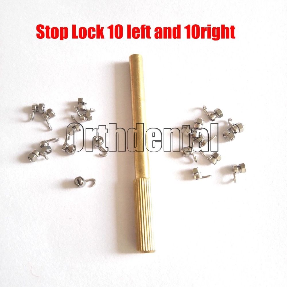 20 Pcs Dental Orthodontic Activity Crimpable Hook Stop Lock GURINS With ...