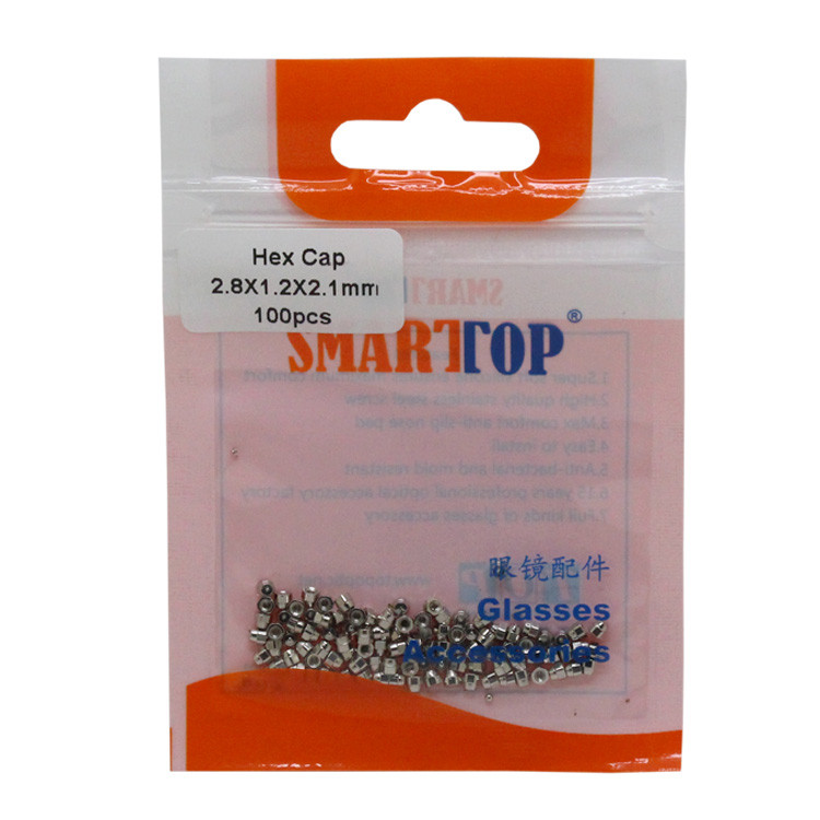 Us 350 100pcs Hex Nut Hex Cap Eyeglass Repair Kit Eyewear Screw For Eyeglasses Glasses