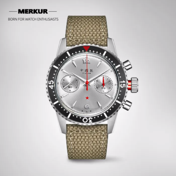 New Red Army Red Star Fliger PILOT Mechanical Chronograph Mens Watch ...