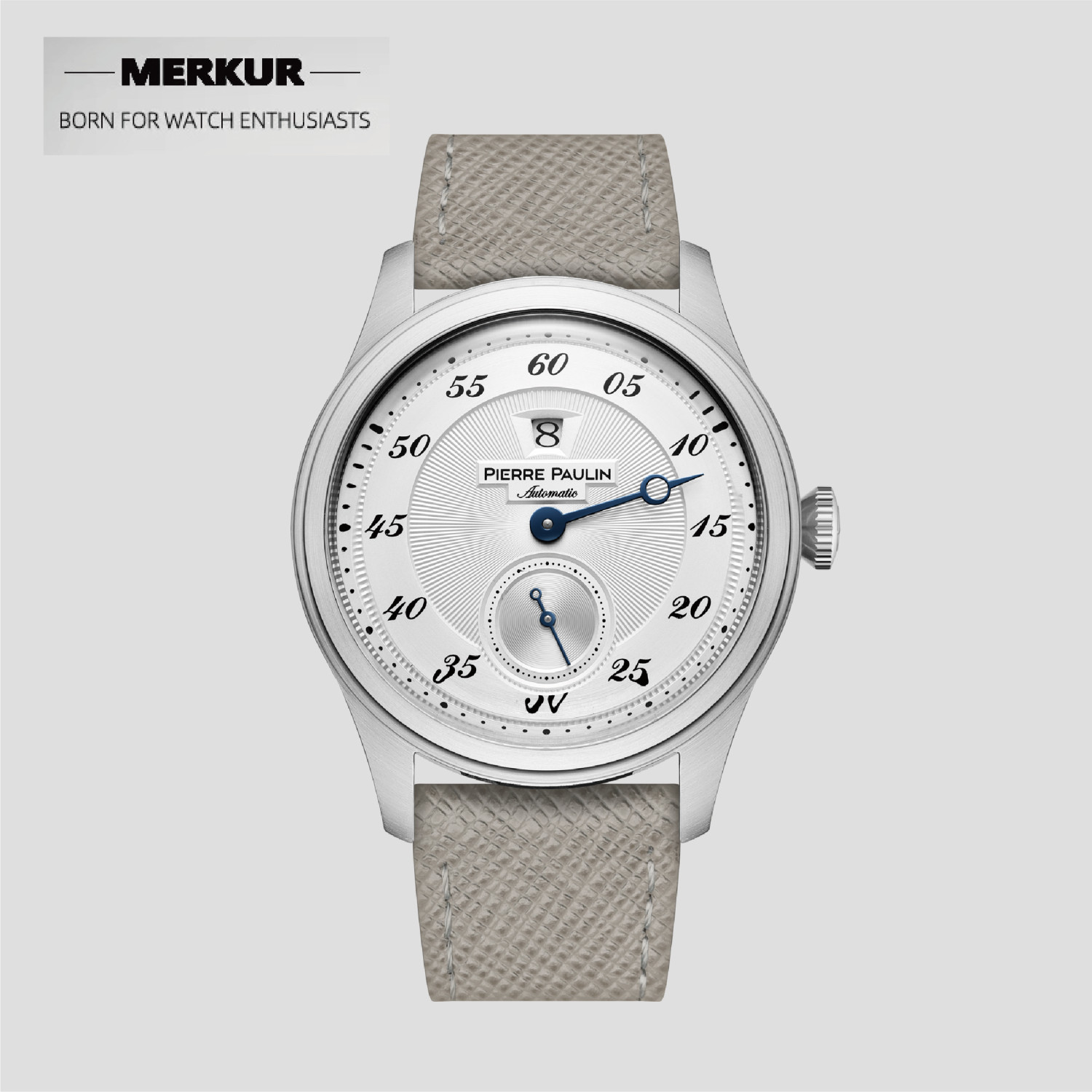 NEW Pierre Paulin Jumping Hour Automatic Seagull St17 mechanical watch steel watch Vintage Date ...