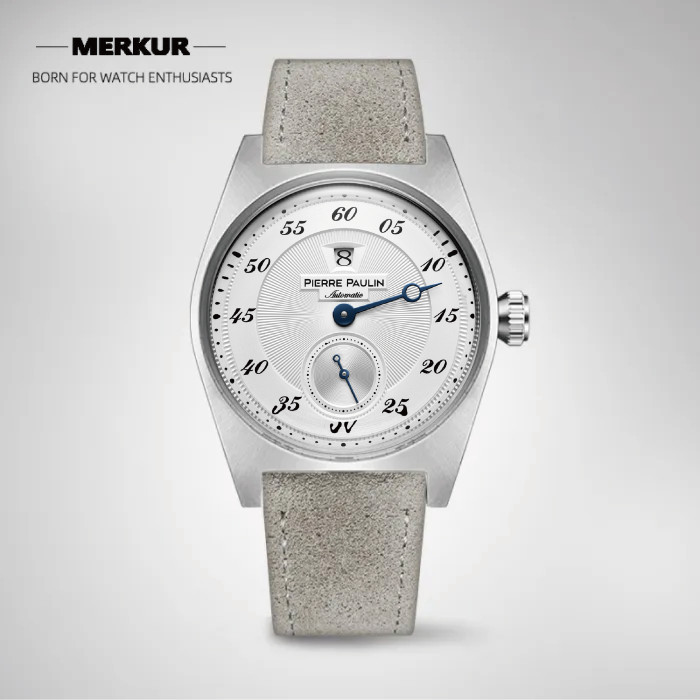 NEW Pierre Paulin Jumping Hour Automatic Seagull St17 mechanical watch steel watch Vintage Date ...