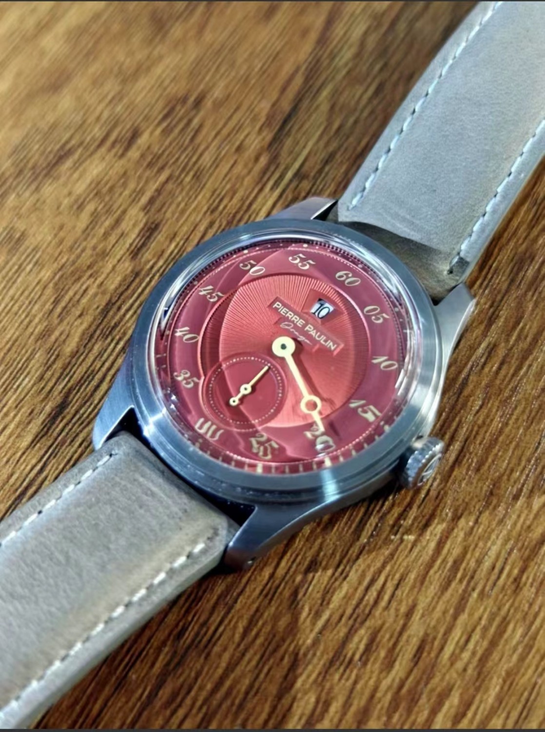 Copy NEW Pierre Paulin Jumping Hour Automatic Seagull St17 mechanical watch steel watch Vintage ...