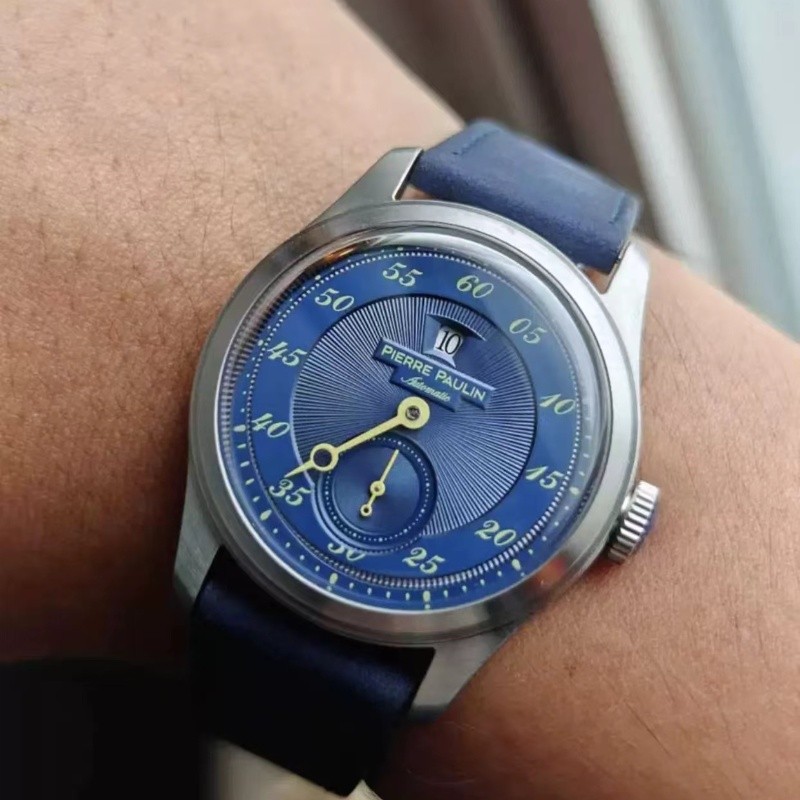 NEW Pierre Paulin Jumping Hour Automatic Seagull St17 mechanical watch steel watch Vintage Date ...