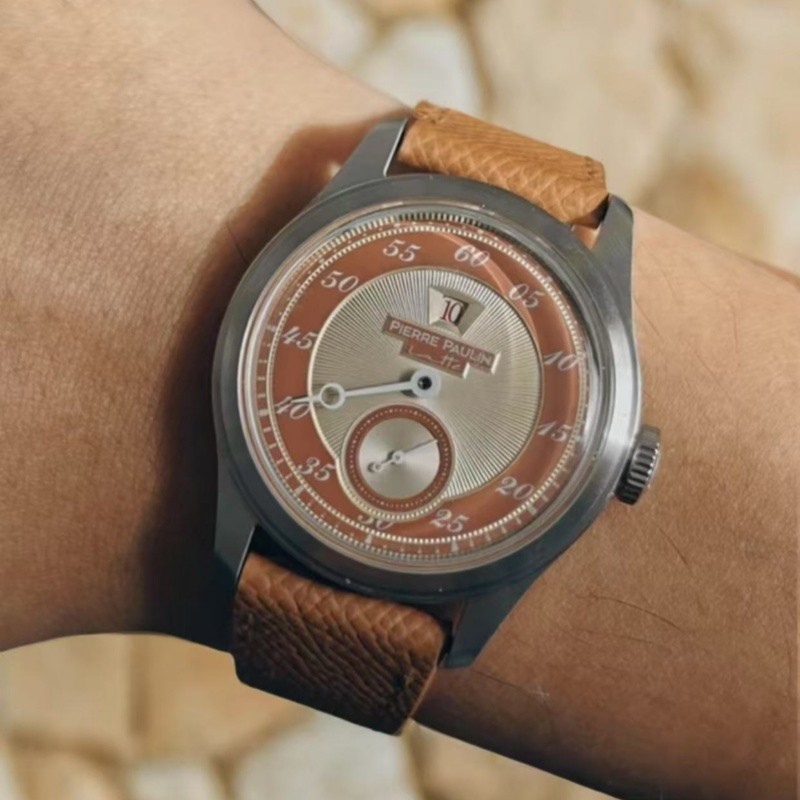 NEW Pierre Paulin Jumping Hour Automatic Seagull St17 mechanical watch steel watch Vintage Date ...