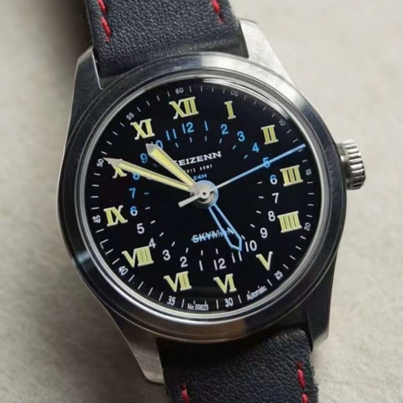Fanzhi 24-hour automatic mechanical retro luminous mechanical watch