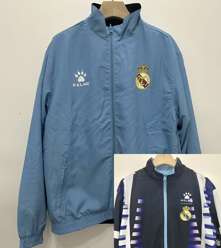 US$ 38.00 - 24-25 RMA Light blue & Black Retro Double Sided Windbreaker ...