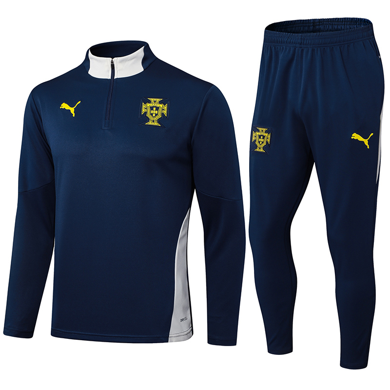 US$ 38.00 - 24-25 Portugal Royal blue Half Pull Tracksuit (半拉链) - www ...