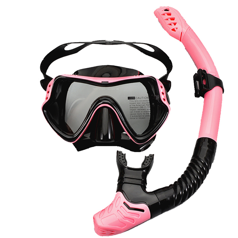 Unisex Silicone Snorkeling Diving Mask Full Dry Snorkel Breathe Tube ...