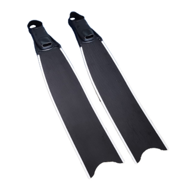 Carbon fiber freediving fins foot pockets