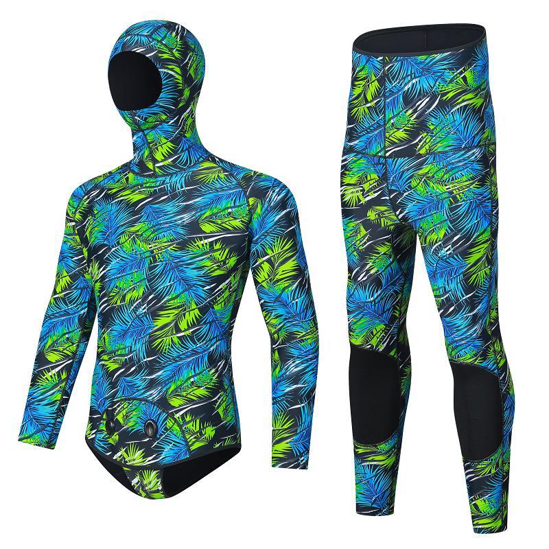 3mm two pieces wetsuits for spearfishing freediving