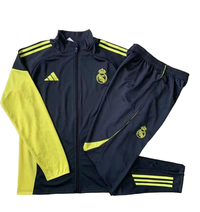 Real Madrid 25/26 Tracksuit Yellow Black | Official RM Training Jacket