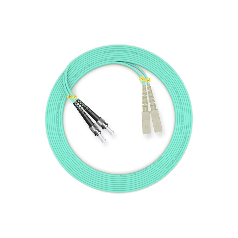 Fiber optic patch cord ST-SC 10G OM4 multi mode 2 cores 1-150M customizable