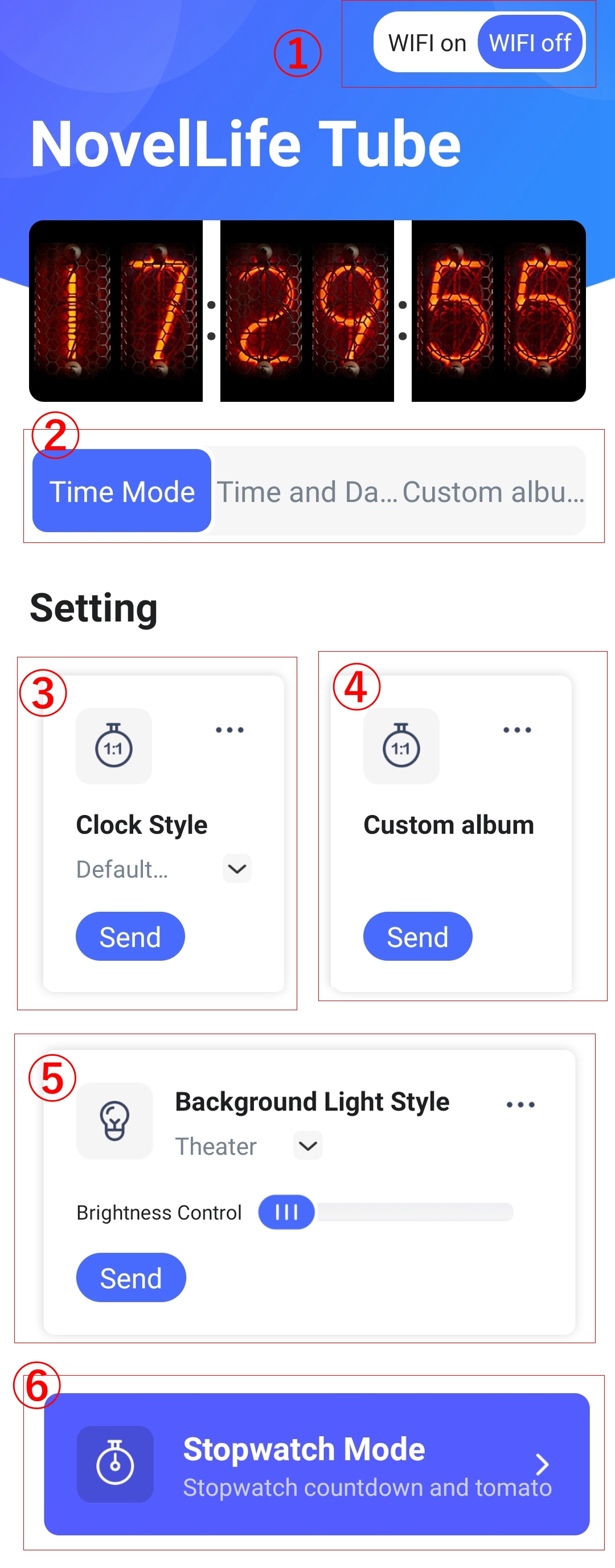 NovelLife Tube Clock APP Instructions-official website