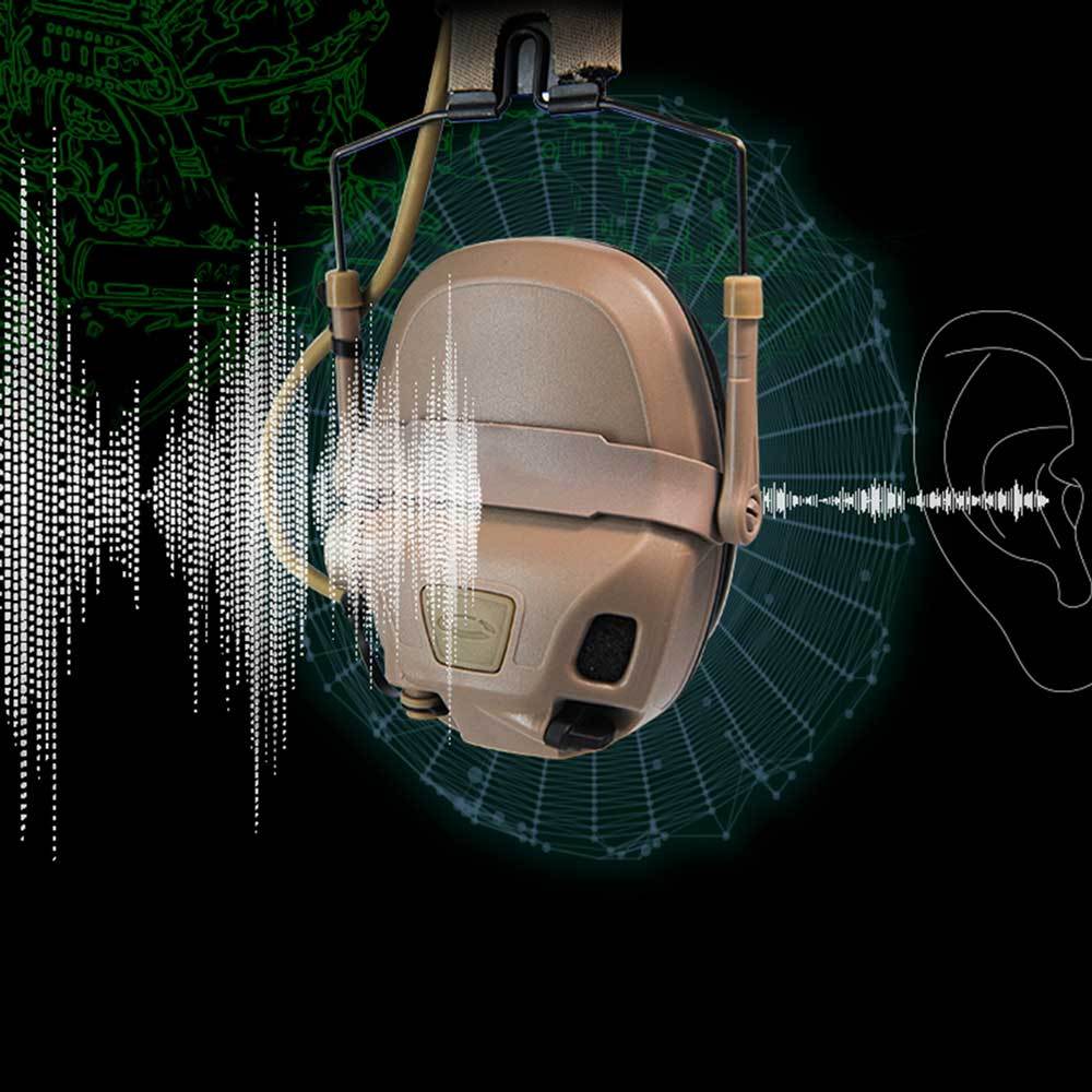 FCS AMP Dual Channel Pickup Noise Reduction Headphone Tactical ...