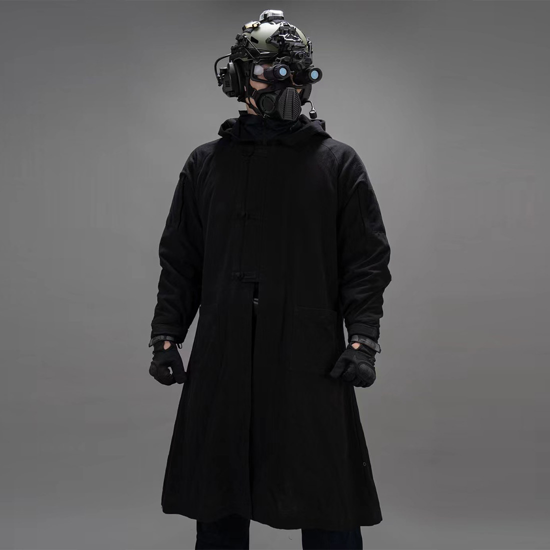 BACRAFT Outdoor Tactical Long Coat Training Cloak with Hood-TacticalXmen