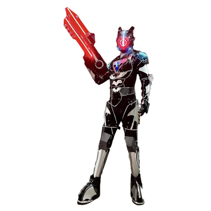 Cyberpunk Helmet Future Punk Luminous Tech Mask-TacticalXmen