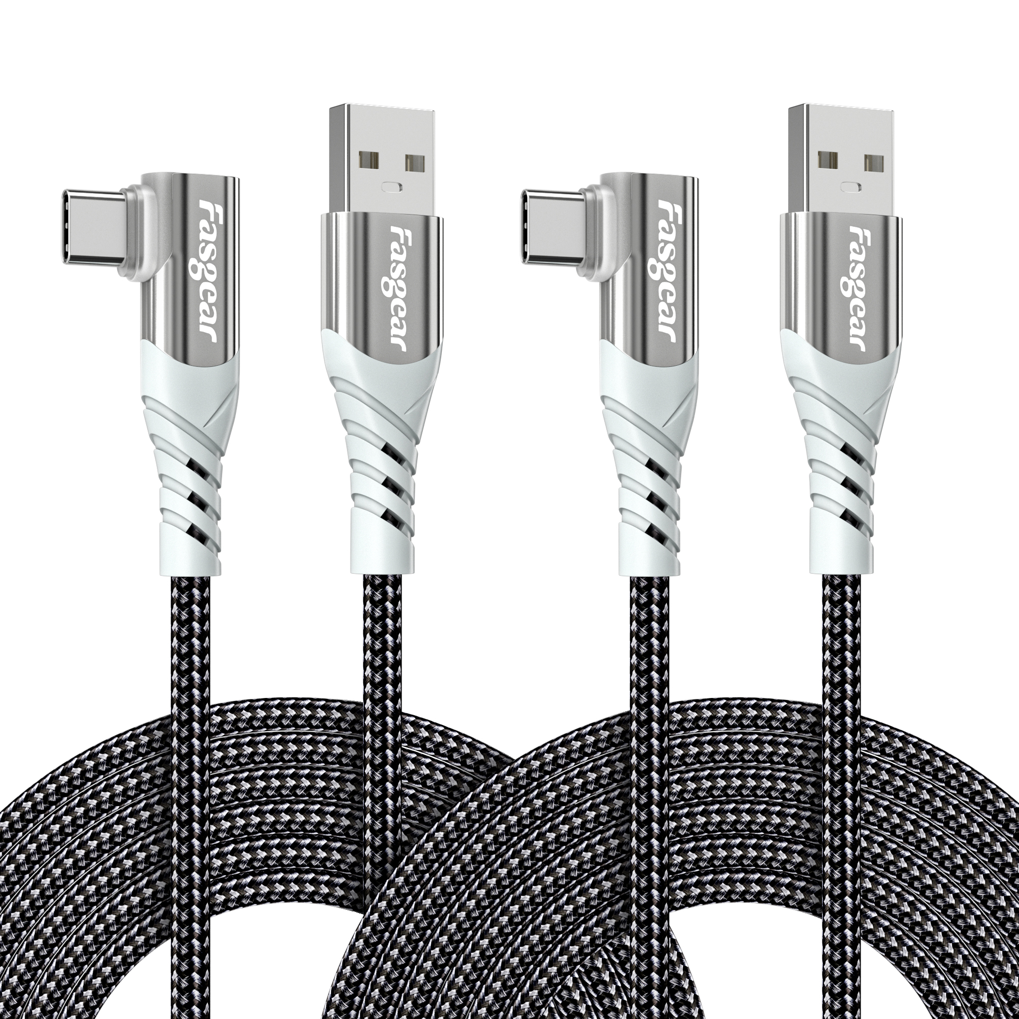 US$ 12.99 - Fasgear 3m/10ft USB to USB C 90 Degree Cable, Quick Charge ...