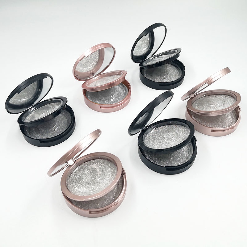 Eyelash Packaging Wholesale Round Eyelash Packaging Rose Gold Black ...