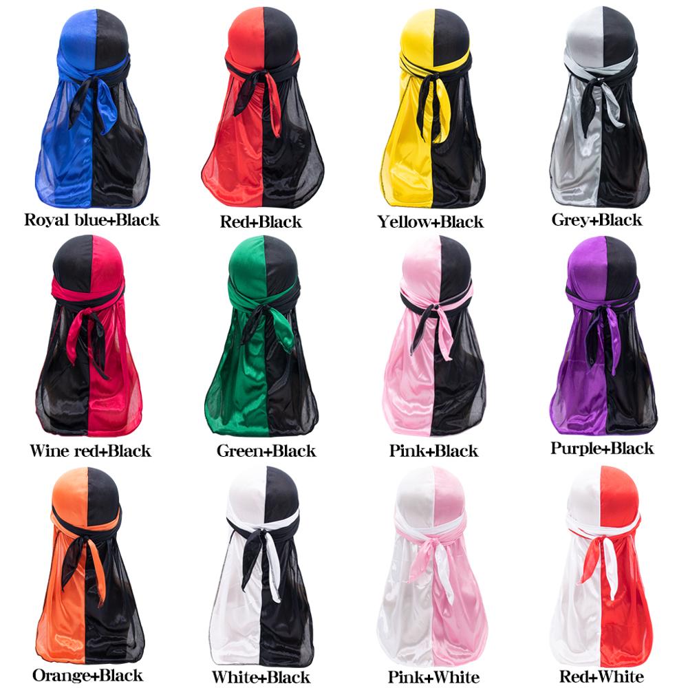 New fashion hip hop tow color durags hair accessories silk durag ...