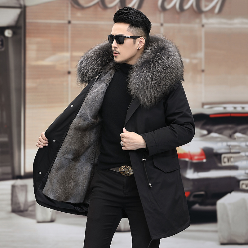 Haining Pai Overcomes Men's Whole Sable, Mink Fur, Inner Liner, Middle ...