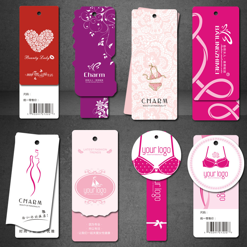 Customized lingerie hang tags, clothing hang tags, customized children ...