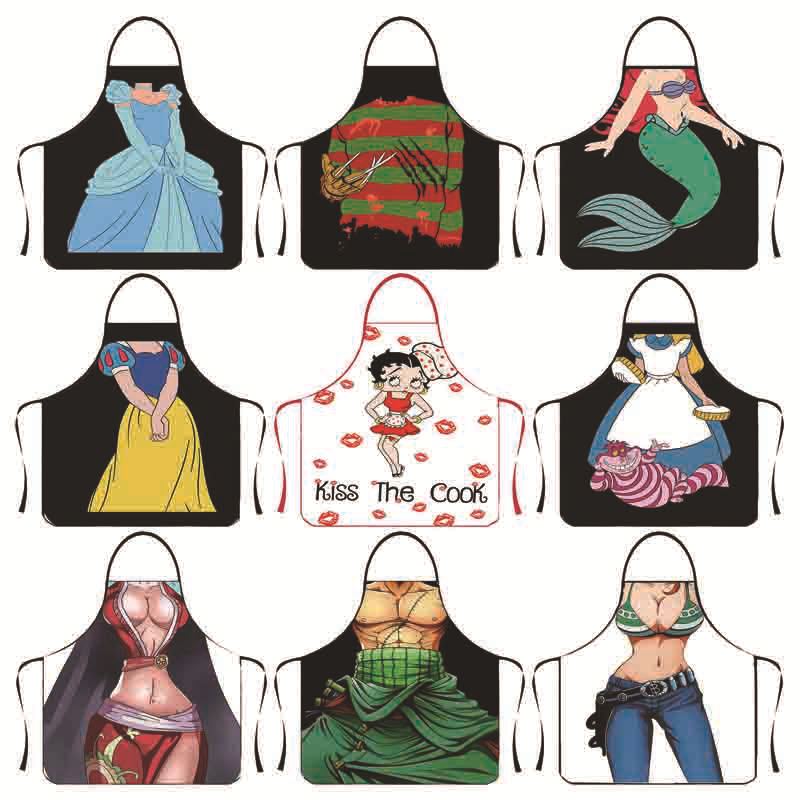Fast and Simple Style Cartoon Creative Apron for Foreign Trade Muscle ...