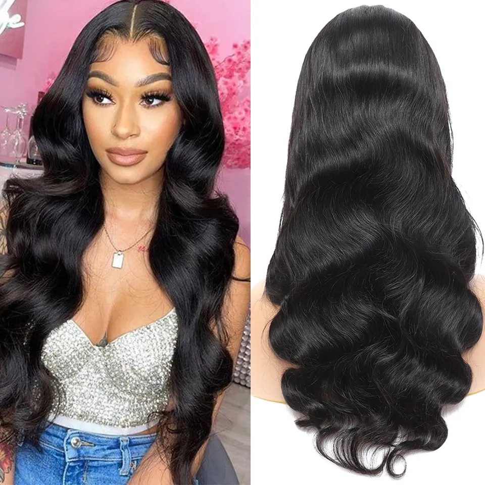 4*4 body wave Lace Front wig 150density remy human hair