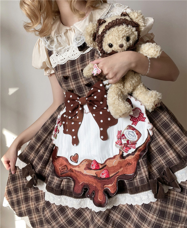 Chocolate Sweetheart Embroidered Apron
