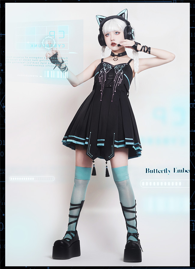 Halloween Cyberpunk Lolita JSK Set ,★Affordable Lolita Skirts ...